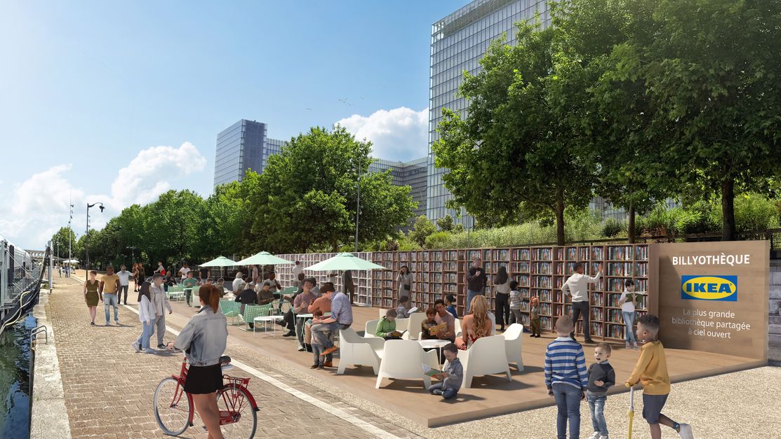 LSN : Daily Signals : IKEA creates open-air library along the Seine in ...